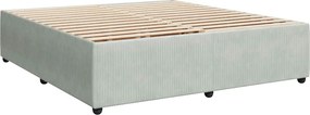 Box spring postel s matrací světle šedá 180x200 cm samet 3287800