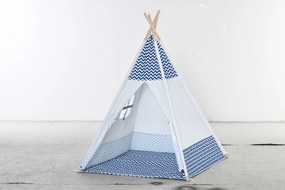Dětský teepee stan HOMCOM pro děti od 3 let - Dřevěný tipi se stahovacími okny, podložkou a taškou pro snadné přenášení, pro vnitřní a venkovní použit