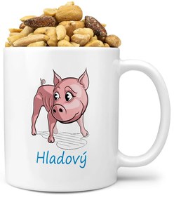 Hrnek Věčně hladový – zelenina (Náplň hrníčku: Směs slaných oříšků)