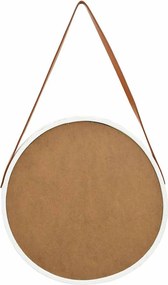 Nástěnné zrcadlo s popruhem 50 cm bílé 320364
