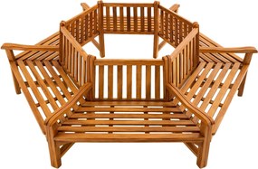 Lavice kolem stromu Sonja s područkami 250 cm – teaková