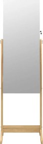 vidaXL Zrcadlová šperkovnice volně stojící 42 x 38 x 152 cm [353258] Barva: Bílá