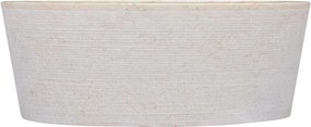Umyvadlo krémové Ø 40 x 15 cm mramor 149177