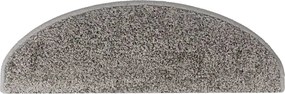Schodové rohože 15 ks 65 x 21 x 4 cm šedé, půlkulaté, velké 133900