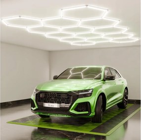 LED Stm stropní svítidlo HEXAGON LED/570W/85-265V 5000K CRI 90 IP54 bílá