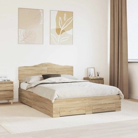 Rám postele s čelo Sonoma dub 150 x 200 cm Kompozitní dřevo 3413179