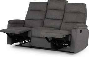 Sedací souprava, polohovací, šedá, látka, ASD-C5980 GREY2