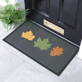 Rohožka 40x70 cm Autumn Leaves on Green – Artsy Doormats