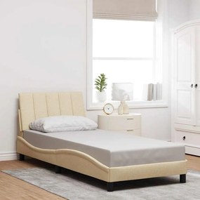 Rám postele bez matrací Hanko krémově 80x200 cm textil 3310354