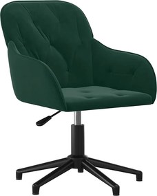 Otočné jídelní židle 2 ks tmavě zelené samet 3103379