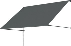 Outsunny ručně výsuvná markýza, nastavitelný sklon, 195 x 120 cm, hliník a polyester, tmavě šedá | Aosom