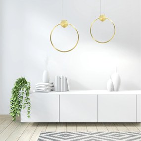 Toolight Toolight, LED stropní svítidlo 40cm 17W 4000K APP1396-CP, zlatá lesklá, OSW-00954