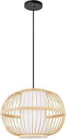 Toolight Natural, závěsné stropní svítidlo 1xE27 APP1631-1CP, přírodní hnědá, OSW-05104