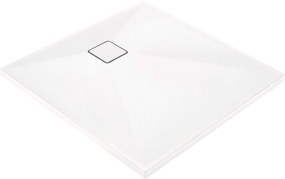 Deante Correo, obdélníková granitová sprchová vanička 90x90x3,5 cm, bílá matná, DEA-KQR_A41B