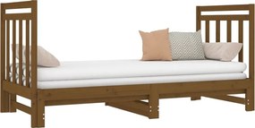 vidaXL Výsuvná postel 2x (90 x 190) cm masivní borovice [3124775] Barva: Bílá