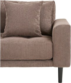 Hnědá manšestrová pohovka 210 cm Lido – House Nordic