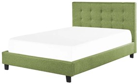 Čalouněná postel 140 x 200 cm zelená LA ROCHELLE Beliani