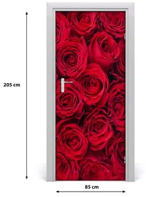 Samolepící fototapeta na dveře Červená růže 85x205 cm