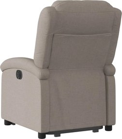 Elektrické zvedací polohovací křeslo taupe textil 3204196