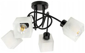 BERGE LED závěsná lampa LOFT - 4xE27 - CUBE WHITE