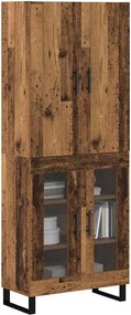 Vysoký bufet 2 ks Staré dřevo 69,5 x 34 x 180 cm 3403198