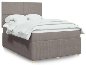 Box spring postel s matrací taupe 140x190 cm textil 3292048