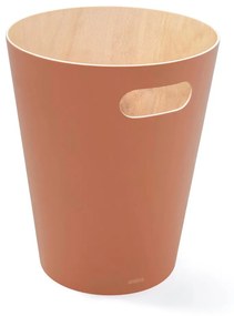 Odpadkový koš WOODROW 28 cm cihlově oranžový, přírodní