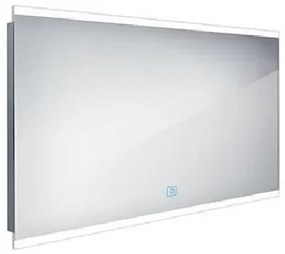Nimco Zrcadla - Zrcadlo v rámu s LED osvětlením, 1200x700 mm, hliník ZP 12006V