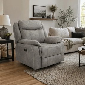 Polohovací křeslo šedé, elektrické TV-Q8668 GREY3