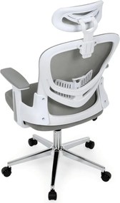 Kancelářská židle KA-K2031 GREY, houpací mechanismus, šedá (64 x 61) cm