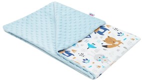 Dětská deka z Minky New Baby Medvídci modrá 80x102 cm Modrá