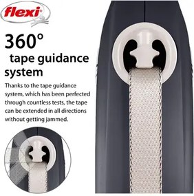 Flexi Comfort Plus L antracitová / Vodítko / pásek 8 m / do 50 kg