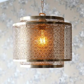 Orientální závěsná lampa Hermine 4200400-6519 od Rydens, ažurová mosaz
