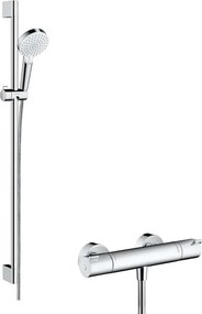 Hansgrohe - Sprchový set Vario s termostatem Ecostat 1001 CL, 2 proudy, bílá/chrom 27813400ROZ4