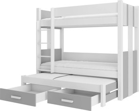 ADRK Furniture Třílůžková patrová postel ARTEMA 200x90 CH-ARTE-WG-200