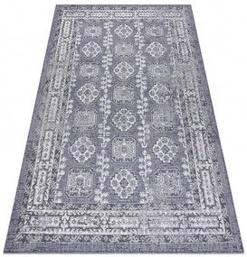 Dywany Łuszczów, Kusový koberec Sion Sisal Ornament 2832 blue/pink/ecru – na ven i na doma, 140x190, šedá, chodba / předsíň
