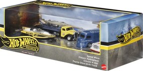 Mattel Hot Wheels Premium Speed Waze, Classic Hydroplane, Citroen H Van, Toyota Stout Drift Truck Vícebarevná
