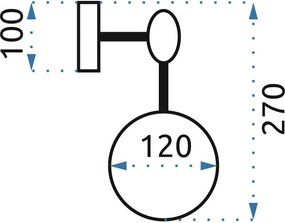 Toolight - Nástěnná lampa 1xE27 60W APP750-1W, černá, OSW-03684