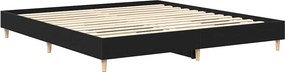 Rám postele Černý dub 203 x 183 x 25 cm Kompozitní dřevo 3329279