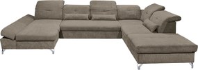 XXXLutz SEDACÍ SOUPRAVA, textil, šedavě hnědá MID.YOU - Rozkládací sedačky - 002220028615