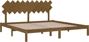 Rám postele medově hnědý 200 x 200 cm masivní dřevo 3104891