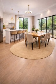 Vopi, Kusový koberec Eton béžový ovál, 50x80, béžová, ložnice