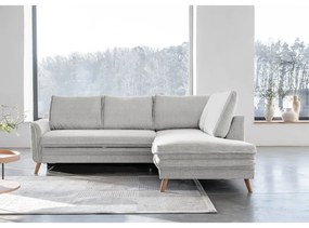 Béžová rozkládací rohová pohovka (pravý roh) Charming Charlie – Miuform