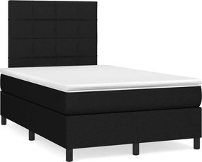 Box spring postel s matrací černá 120x200 cm textil 3141763