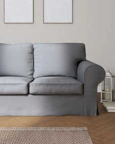 Potah na pohovku IKEA  Ektorp 3-místná, rozkládací STARÝ MODEL PIXBO barva šedá
