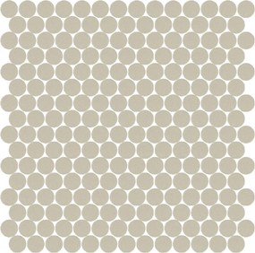 Hisbalit Skleněná mozaika šedá Mozaika 325A SATINATO kolečka  prům. 2,2 (33,33x33,33) cm - KOL325ALH