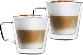 Dvoustěnné skleněné hrnky na cappuccino v sadě 2 ks 350 ml – Vialli Design