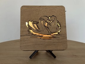 Li-Go "Labutě" lampa 19x19 cm provedení povrchu: dub