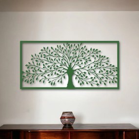 Strom života 10 - kovový obraz na zeď Velikost: 100cm, Barva: Green