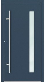 Hliníkové vchodové dveře FM Turen Premium P90 M04 modrá RAL5011 Orientace dveří: Levé, otevírání dovnitř, Standardní rozměr dveří včetně rámu: 100 cm x 200 cm - vnější rozměr rámu